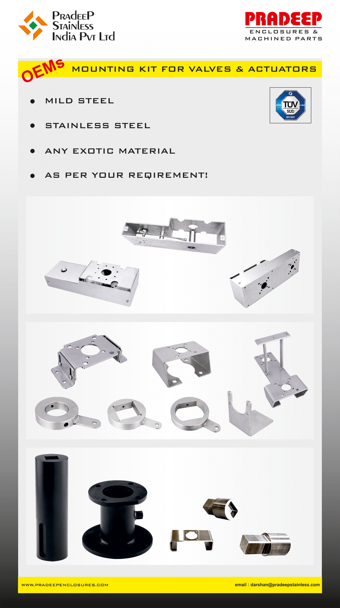 Mounting Kits & Stainless - Mounting Kit For Control Valves